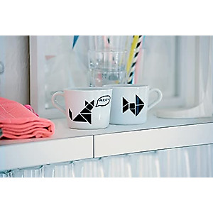 edding 4200 porcelain brush pen - black, violet, 3x blue, green, - 6 pens - brush nib 1-4 mm - painting and decorating ceramics, porcelain - dishwasher-safe, lightfast ink, quick-drying - felt-nib pen