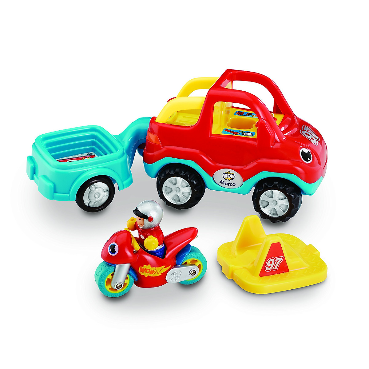 Wow 10716 Marco's Moto Team Toy (5 Piece), Red