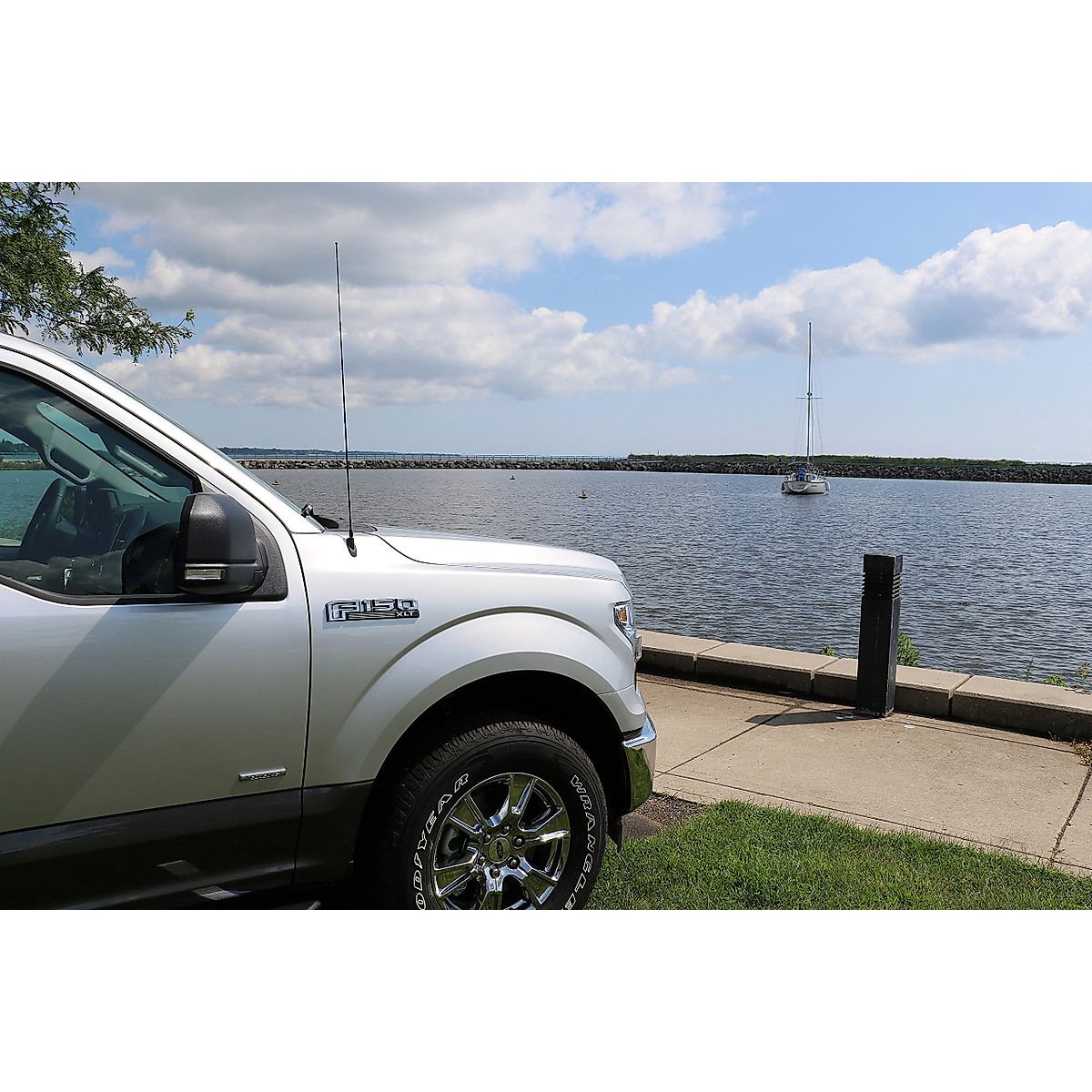 AntennaMastsRus - 31 Inch Black Antenna fits Ford F-150, F-250, F-350, F-450, F-550, F-600, F-650 | Dodge Ram 1500, 2500, 3500 - Stainless Steel Threading