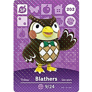 Blathers - Nintendo Animal Crossing Happy Home Designer Amiibo Card - 202