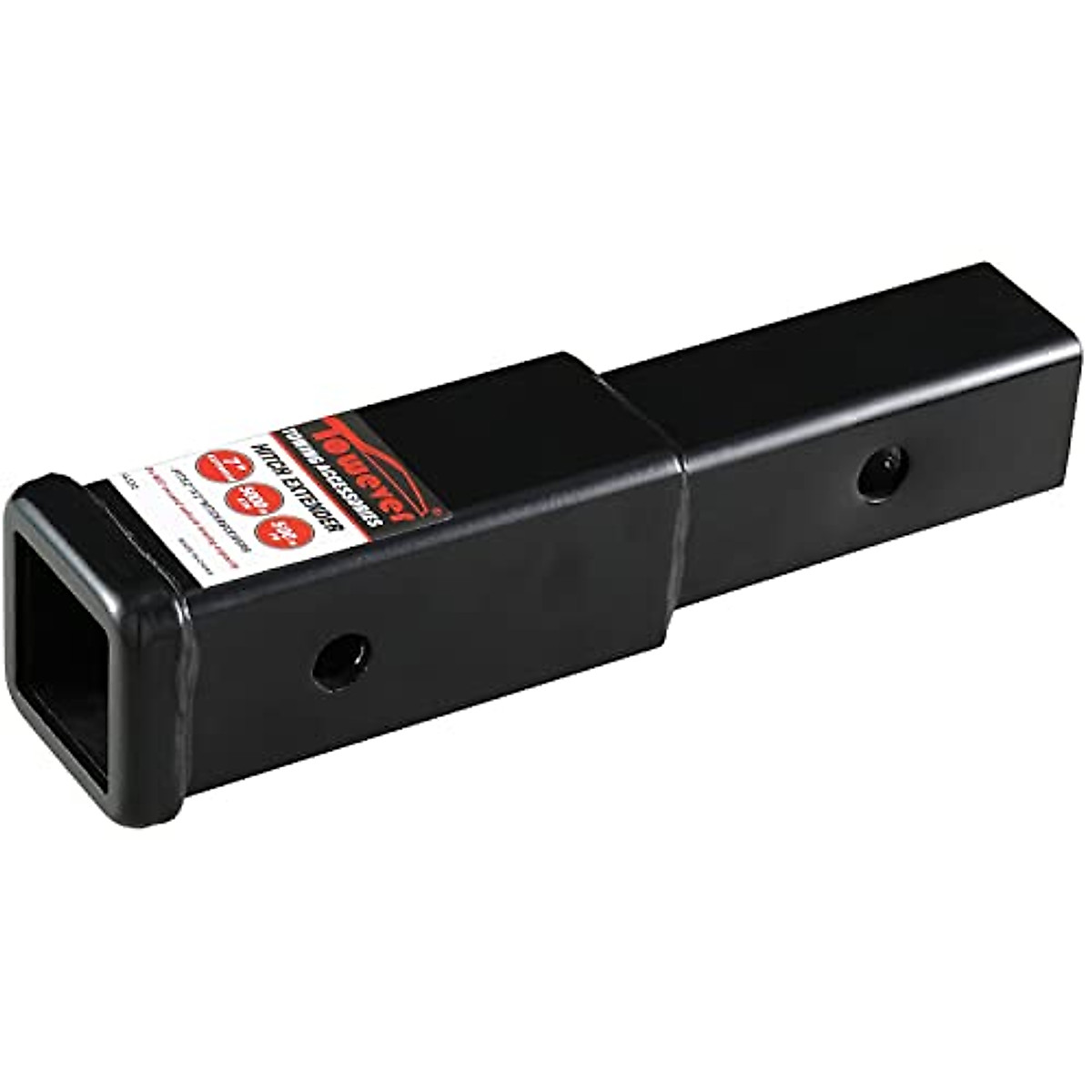 Towever 84332 Trailer Hitch Extender 2 Inch Receiver Tube Extension, 7 inches Length, 3500 lbs. GTW