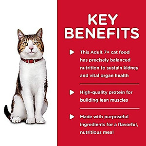 Hill's Science Diet Senior 7+ Wet Cat Food, Savory Turkey Entrée, 5.5 oz. Cans, 24-Pack