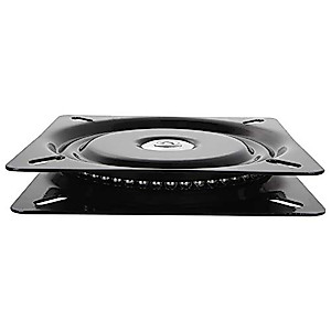 2 Pack 7 Inch Heavy Duty Bar Stool Swivel Replacement for Recliner Chair, Square Swivel Mechanism for Furniture, Seat Swivel Base Bar Stool Swivel Mount Plate, Ball Bearing Swivel Boat Seat, Black