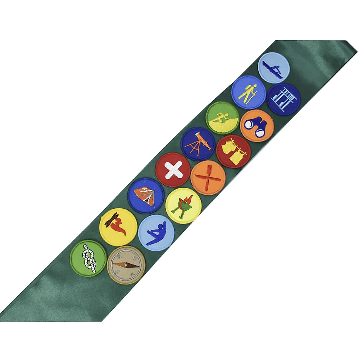 JFFCESTORE Embroidered Patch Come with Satin Sash Double Sided Sticky Fix Morale Patch Tactical Military Morale Patches Party Decorations Applique DIY Accessory (15pc Green)