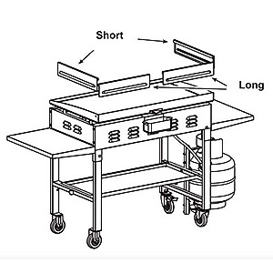 Set of 4 Wind Screen - Waterproof Aluminum Grill Accessories for Outdoor Cooking (for Blackstone 28")