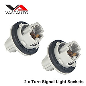 Front Turn Signal Light Bulb Plug Socket Fit for Toyota Tacoma Tundra Replaces# 90075-60060 9007560060 (2Pcs)