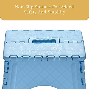 2 Lb. Depot Folding Stepping Stool - Collapsible Seating, Footstools - Foldable Plastic Adult Stool- Suitable for Indoor & Outdoor Use - Lightweight, Portable & Easy-to-Use 9-inch Height