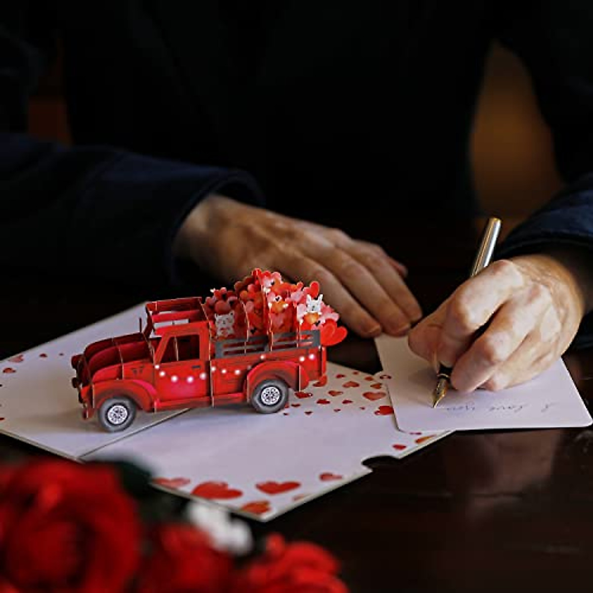 Lovepop Everyday Pop-Up Card for Her and Him- 3D Love Greeting Cards for Boys, Girls, Men, Women - Love Delivery - 5" x 7" Truck Card - Blank Note Card & Envelope Included