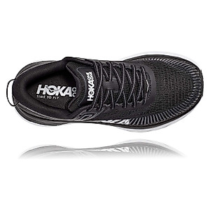 HOKA ONE ONE Women's Bondi 7 Running Shoe, Black/White, 7