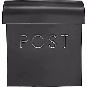 NACH Wall Mount Mailboxes for Outside, 11x4.5x12.5 in Black Mailbox, Waterproof Mailbox for House - Vicki-Style Mailbox