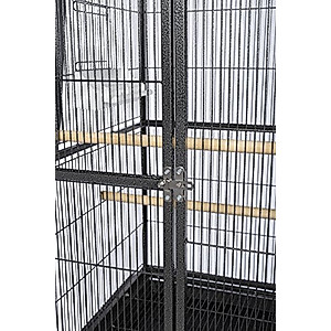 Prevue Pet Products Wrought Iron Flight Cage with Stand, Black Hammertone