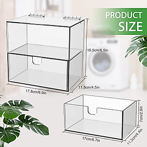 Dryer Sheet Holder, Laundry Detergent Sheets Dispenser and Dryer Sheet Dispenser, Acrylic Dryer Sheet Container Box for Laundry Room Organization, applicable to earth breeze,sheet laundry club