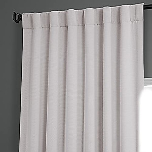 HPD Half Price Drapes BOCH-LN185-P Faux Linen Room Darkening Curtains for Bedroom (1 Panel), 50 X 120, Birch