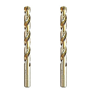 MAXTOOL 27/64" 2pcs Identical Jobber Length Drills HSS M2 Twist Drill Bits Fully Ground Bright 3-Flat Straight Shank Drills; JBF02W13R27P2