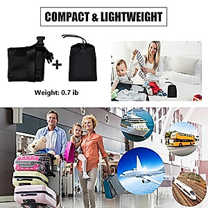 Airplane Bed for Toddler, Airplane Footrest for Kids Seat Extender, Portable Toddler Travel Bed, Airplane Leg Rest for Kids to Lie Down, Baby Travel Essentials for Flying Sleeping (Black)