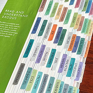 Laminated Bible Tabs, Reposition Large Print Stickers, Easy to Read and Apply Bible Tabs for Women and Man (Uniform)