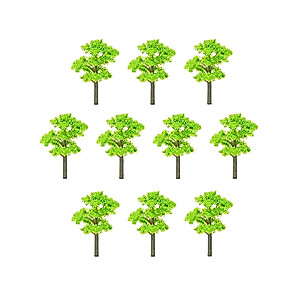 BESSTUUP 10pcs Model Trees 4/5.5/7/8.5/11.5cm Train Scenery Trees Diorama Trees Plastic Trees for Projects Model Train Landscape Kits - 5.5cm