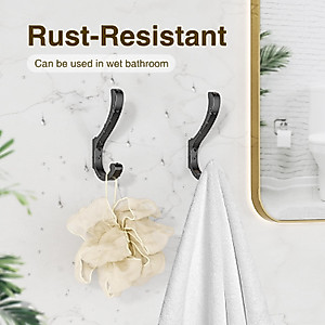 Hanging Coat Hooks Wall Mount - Wall Hooks For Hanging Heavy Duty (30LB),Large Coat Hanger Wall Hangers,Metal Hooks For Hanging Towels,Backpack,Hat,Jacket,Key,Bag,Purse,Clothes,Robe,Dog Leash (4 Pack)