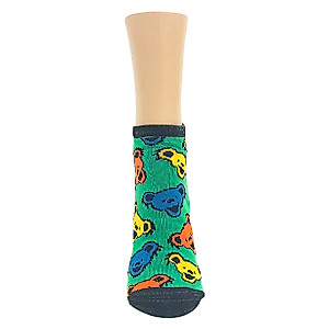 Ripple Junction Grateful Dead Steal Your Face and Pattern Women's 3-Pack Novelty Ankle Socks