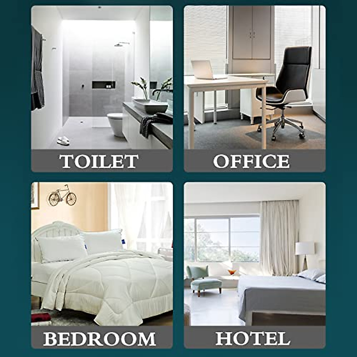 2 Pack Door Stoppers, Door Stopper Set with Rubber Bumper, 3M Adhesive Door Holder Door Stop, No Need to Drill Floor Door Stopper, Stainless Steel Door Stop for Home Hotel