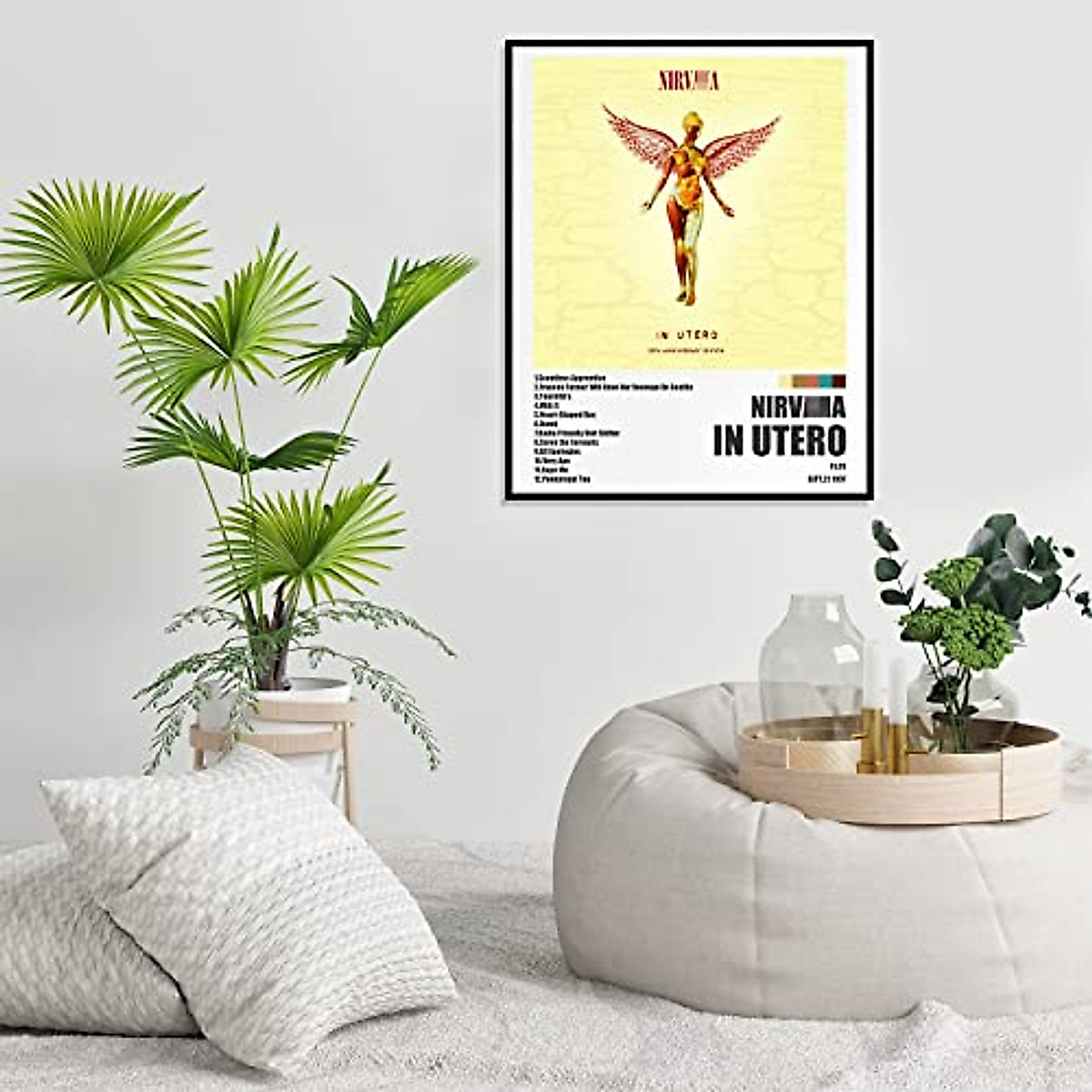 TRANSFIX Nirvana Band Posters - Set of 6 Pcs Unframed Canvas Prints Rock Posters Vintage Band Posters 8 * 10" Music Posters Rock N Roll Posters for Men Women Teens Boys Fans Music Lovers