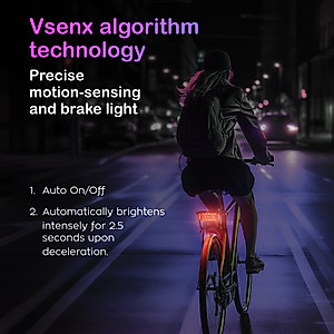 BikeSpark Auto-Sensing Rear Light G4R, USB Rechargeable, 240HRs, Precise Brake Sensing for Cargo Rack, Large Reflector, 50/80mm Screw Mounted, Easy Release, Made in Taiwan