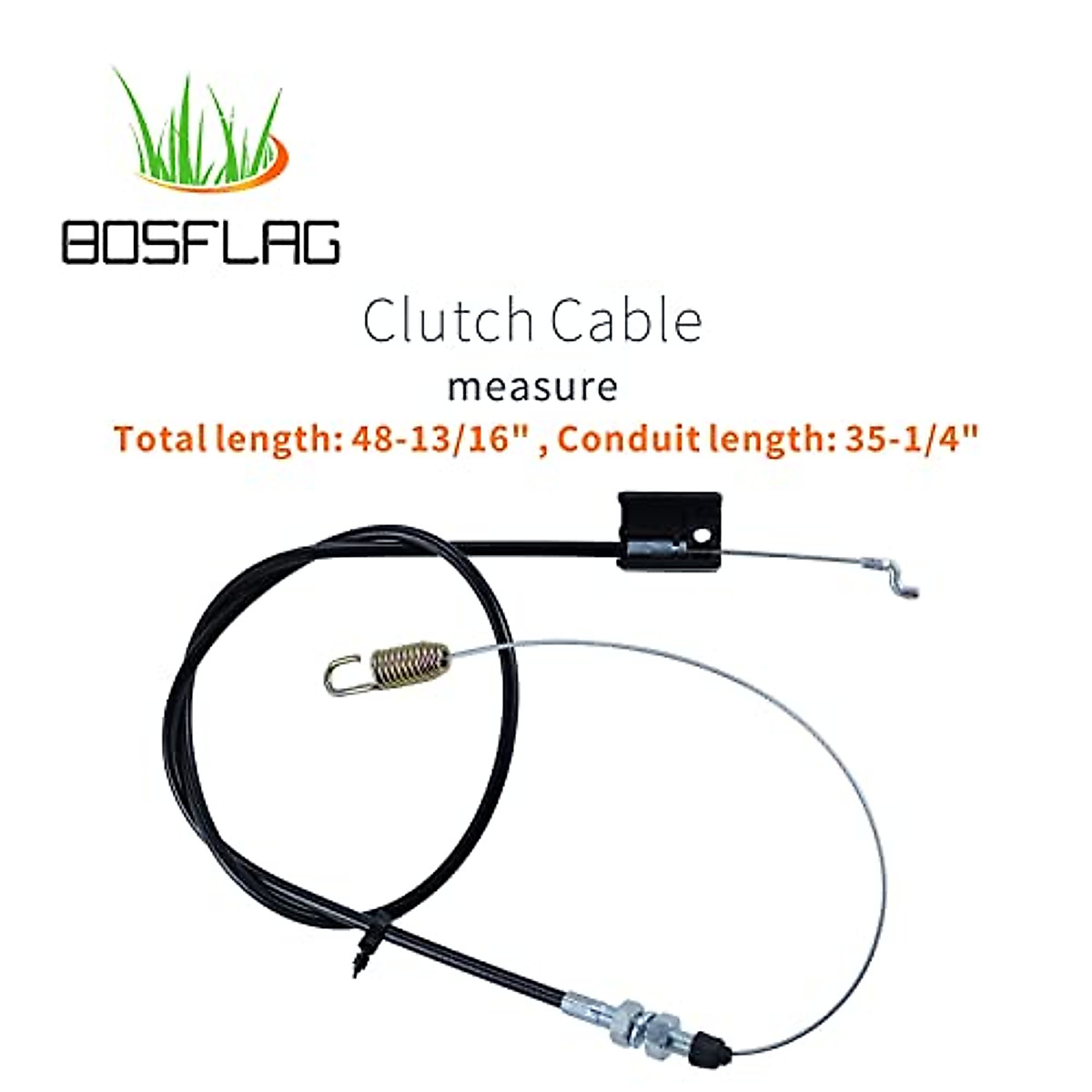 BOSFLAG 946-04007 Auger Engagement Cable Replaces MTD 946-04007 Auger Cable, Troy-Bilt 946 04007 Cable, MTD 94604007, MTD 746-04007 Clutch Cable, MTD 746 04007 Auger Control Cable, MTD 74604007
