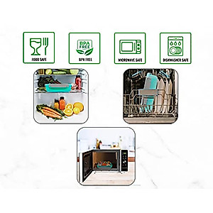 HappyRhino Bento Lunch Box for Kids Adult,4 Compartment Lunch Box Containers,With Accessories Silicone Food Cake Cups, Cute Food Picks for Kids,Easy to Clean (GREEN)