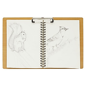 Extra Large 11x17 Clipboard, Horizontal Wooden Lap Board with Low Profile Clip for Drawing, Sketching, Art Supplies (3mm Thickness)