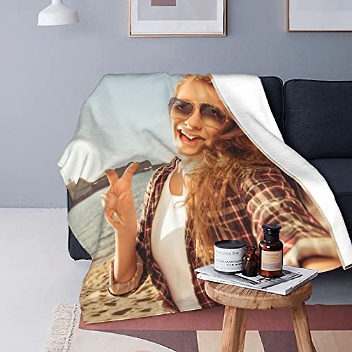 Customized Blankets with Photos Personalized Blankets for Adults Using My Own Photos Custom Blanket Gifts for Boyfriend/Girlfriend/Wife/Husband, Birthday Valentines40 x50