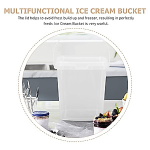 Freezer Storage Containers with Lids and Handle, 300ml Clear Plastic Storage Bucket Containers, Clear Storage Case Ice Cream Bucket Meal Prep Containers for DIY Art Craft, Pigment, Small Tools,50 Pack