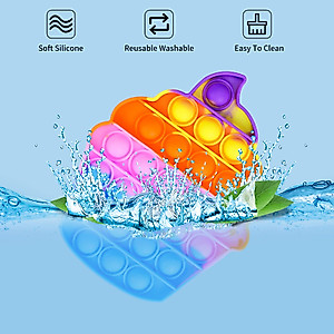 Push Pop Fidget Toy, Easter Basket Stuffers Toddler Toys,Fidget Toys for Sensory Kids and Stocking Stuffers for Kids Learning Toys, Stress Relief Sensory Toy for Kids and Adults ADHD ADD Autism