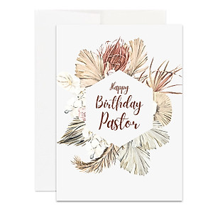 Pastor Birthday Card 5x7Inch for Pastor Card Happy Birthday Pastor Christian Birthday Card for Pastor (Single Card)