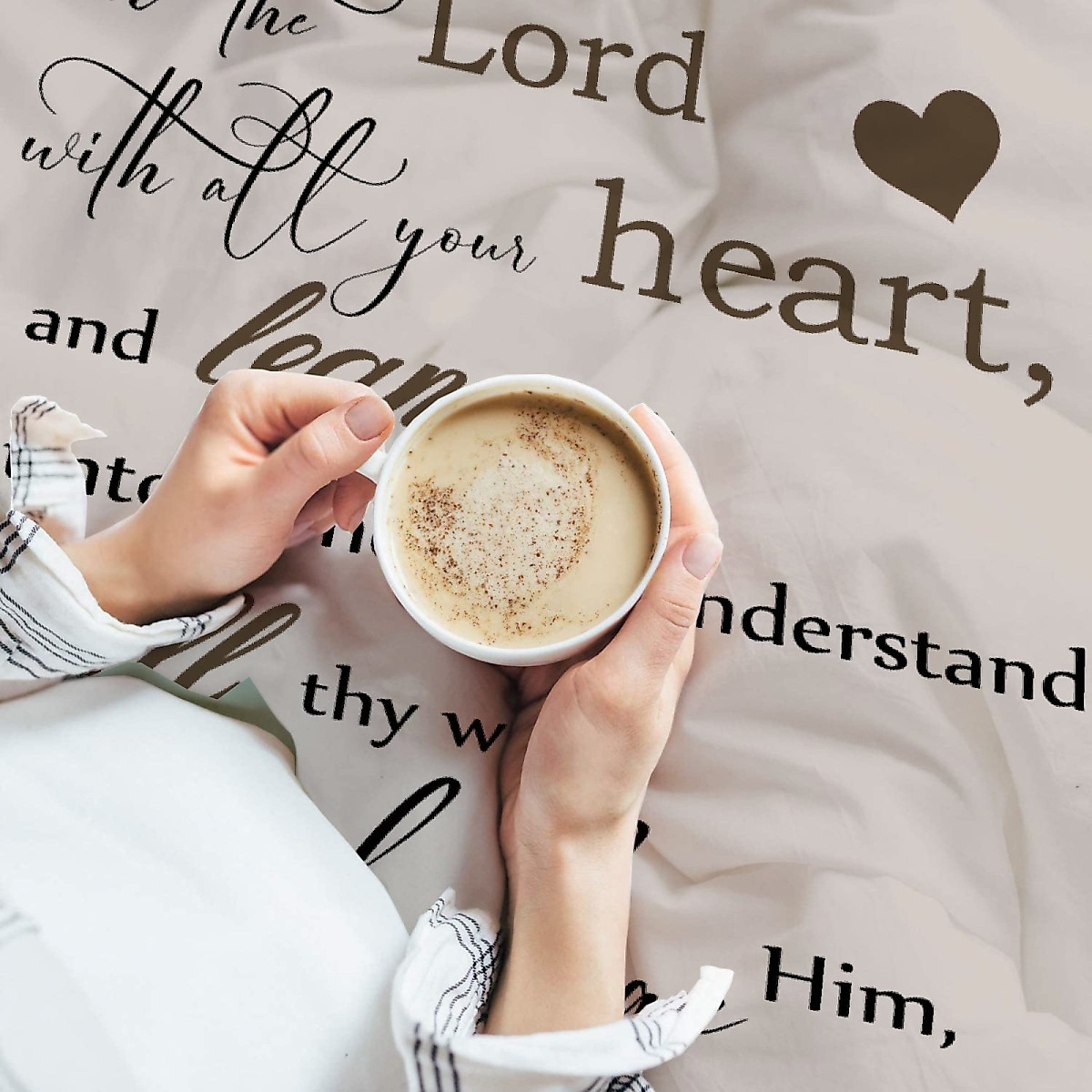 Darani Bible Verse Inspirational Prayers Religious Christian Gift Duvet Cover Queen 90 x 90 in Ultra Soft Washed Microfiber Comforter Cover Sets 3 Pieces (1 Duvet Cover + 2 Pillow Shams)