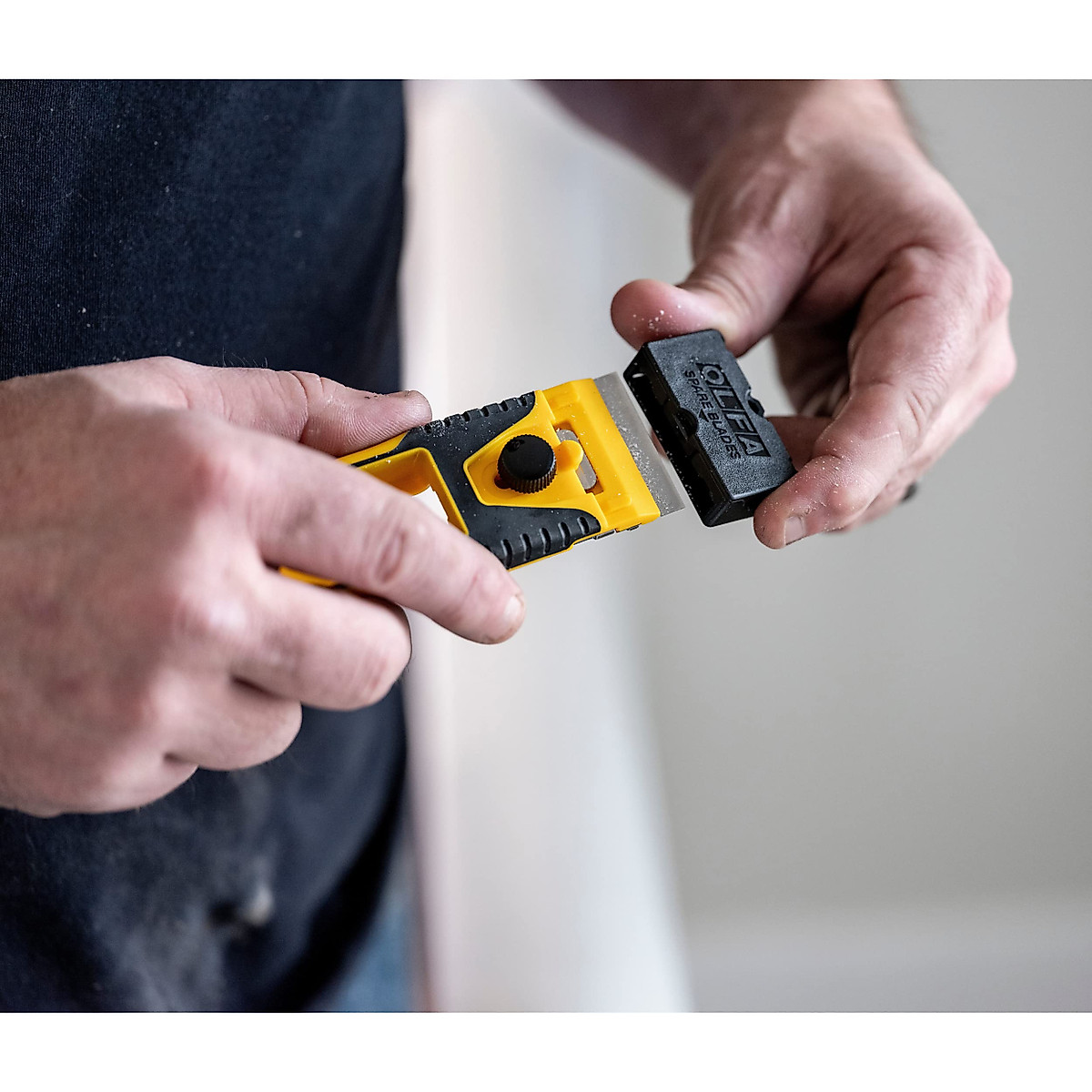 OLFA 40mm Mini Razor Scraper (GSR-2) - Stainless Steel Razor Blade Scraper Tool w/ 6 Blades & Reinforced Handle for Glass, Paint, Floors, Replacement Blades: OLFA 40mm GSB-2S/6B & 120mm GSB-1S Blades