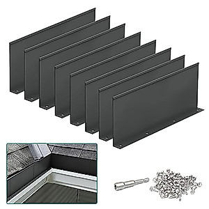 Daisypower 12 Pack Gutter Valley Splash Guards,Rainwater Roof Rain Diverter Downspout Gutter Guards for House Shingle Straight Roofs Corner,10 Inch Each