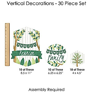 Big Dot of Happiness Family Tree Reunion - Family Gathering Party DIY Dangler Backdrop - Hanging Vertical Decorations - 30 Pieces