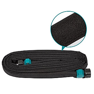 LINEX Garden Flat Soaker Hose 1/2" x 25 ft with Stake for Garden Beds Drip Sprinkler Hoses Heavy Duty Save Water 80%