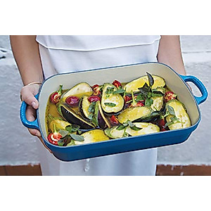 Le Creuset Enameled Cast Iron Signature Rectangular Roaster, 5.25 qt. (11.7" x 16.8") , Marseille