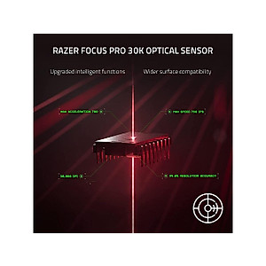 Razer DeathAdder V3 Pro Gaming Mouse: 63g Ultra Lightweight - Focus Pro 30K Optical Sensor - Fast Optical Switches Gen-3 - HyperSpeed Wireless - 5 Programmable Buttons - 90 Hr Battery - Black