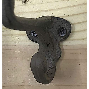 Rustic Cast Iron Coat Hat Wall Hooks School Farm Tack Closet Set of 8