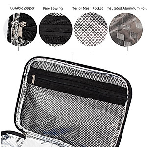 Sanseenia Small Lunch Bag for Women, Insulated Lunch Container, Lunch Box for Men, Portable Cooler Bag Lunch Pail, Thermal Meal Tote Kit, Loncheras Para Hombres