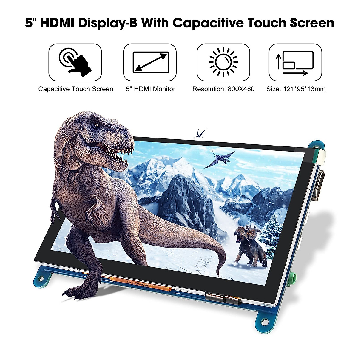 DORHEA 5 inch for Raspberry Pi Display Module 5” Touch Screen 800x480 Pixel Touch Screen HDMI Display for Raspberry Pi 4 3 2 Model B RPi 1 B B+ A A+