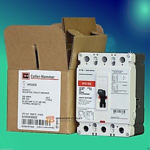 New Cutler-Hammer Eaton HFD3200 Circuit Breaker 3 Pole 200A 600V 65kA Series C