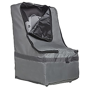 Graco Padded Car Seat Travel Bag & Infant Carrier Backpack, Durable Large Back Pack for Carseats & Booster Seats, Airport Gate Check Bag Luggage, Double Padded Strap, Water Resistant Material, Grey