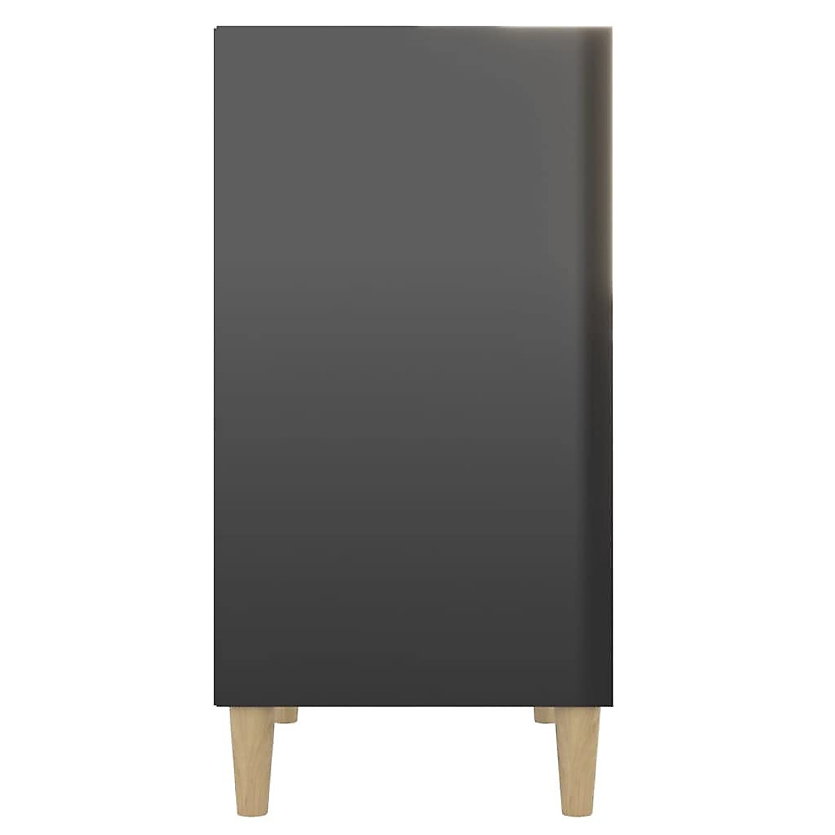 TIFITGO Asomie Sideboard High Gloss Black 22.4"x13.8"x27.6" Engineered Wood Home Furniture Cabinets Fashion Kitchen Indoor Storage Buffets Sideboards Storage Cabinet US Stock Fast Shipment Black