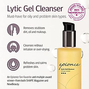 Epionce Lytic Gel Cleanser, Face Wash for Oily Skin and Acne Prone Skin, Cleanser for Oily Skin that removes Dirt, Oil and Makeup, Oily Skin Face Wash