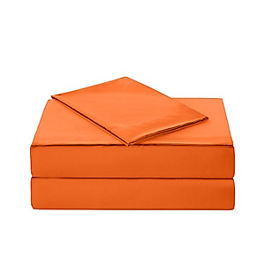 ARTALL Soft Microfiber Bed Sheet Set 4-Piece with Deep Pocket Bedding - King, Orange