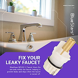 BlueStarts High-Quality RP25513 Faucet Stem - Compatible with Delta Faucet Kit Two Handle Faucets - Pack of 2