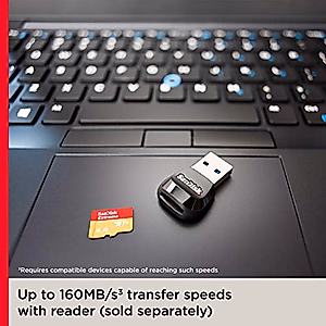 SanDisk 400GB Extreme microSDXC UHS-I Memory Card with Adapter - Up to 160MB/s, C10, U3, V30, 4K, A2, Micro SD - SDSQXA1-400G-GN6MA